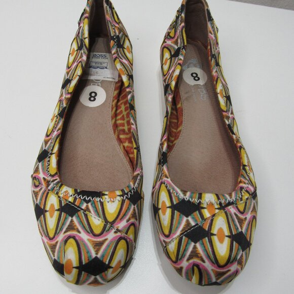 Skechers | Shoes | Bobs Slip On Flat Shoes Womens 8 Boho Retro Pattern ...
